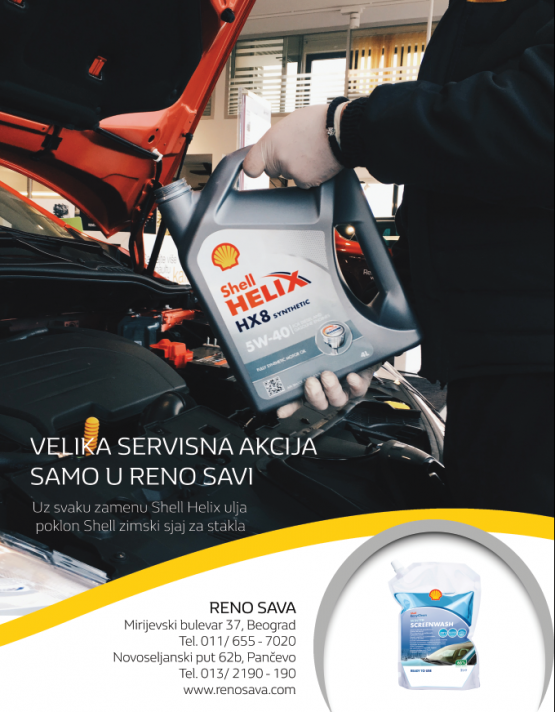 Shell Helix motorna ulja i Reno Sava servisi - Orbico Lubricants Srbija
